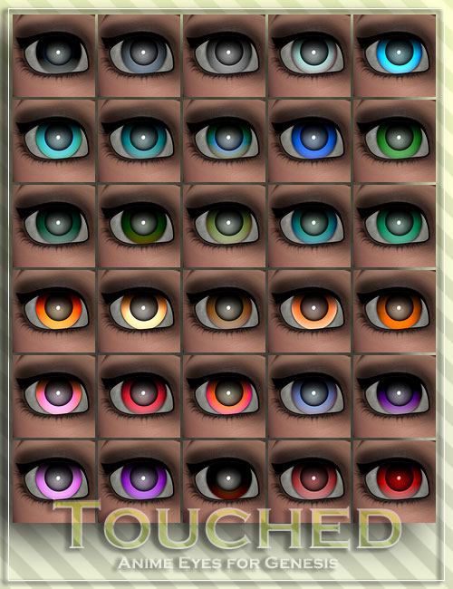 Touched Anime Eyes for Genesis | Daz 3D