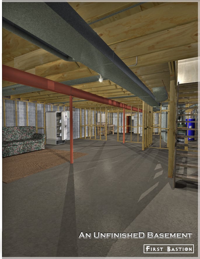 Industrialized Unfinished Basement