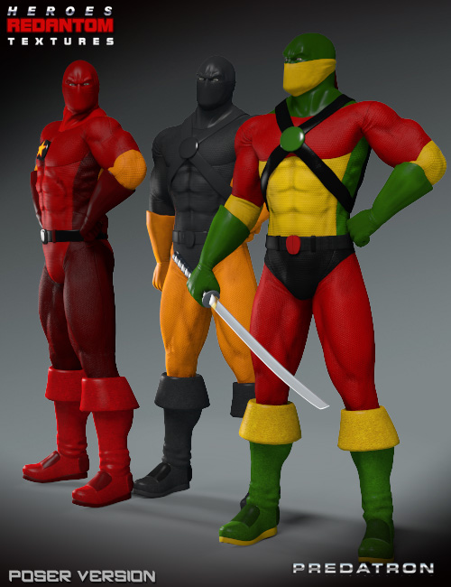 Heroes - Redantom for Poser Textures | Daz 3D