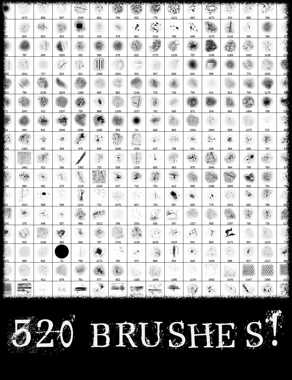 Mega Grunge Brushes | Daz 3D