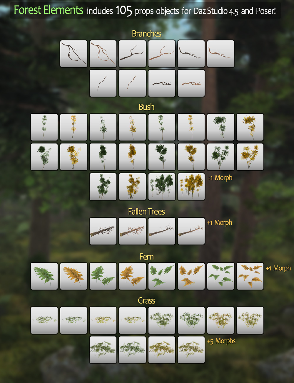 Forest Elements | Daz 3D