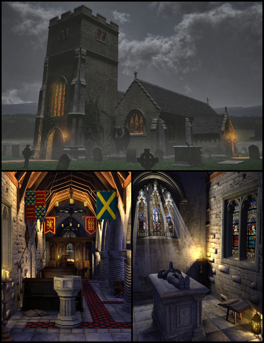 The Church Bundle | Daz 3D