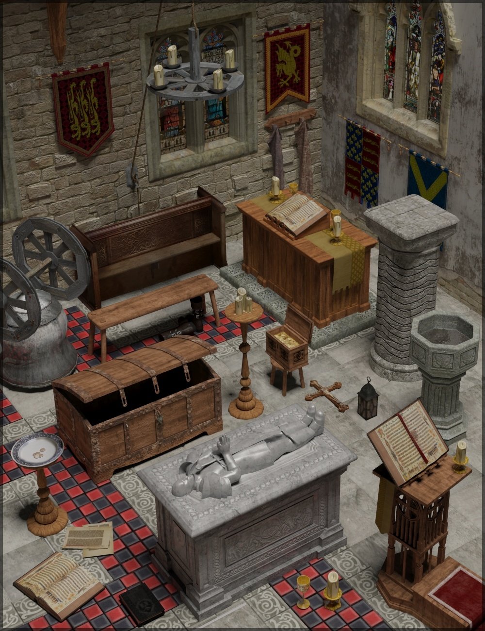 The Church Bundle | Daz 3D