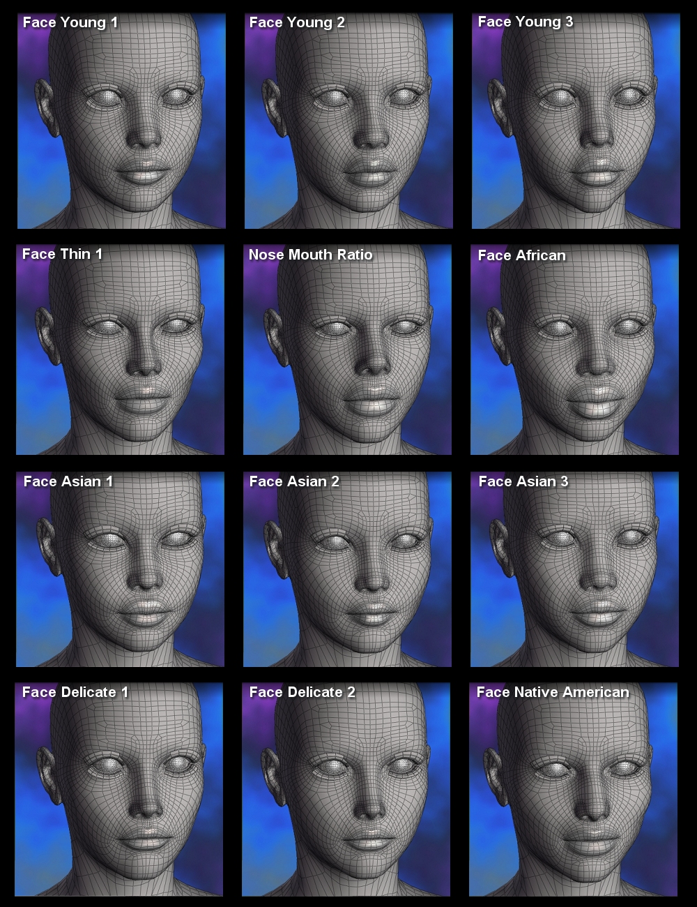Genesis Head Morph Resource Kit 4 | Daz 3D