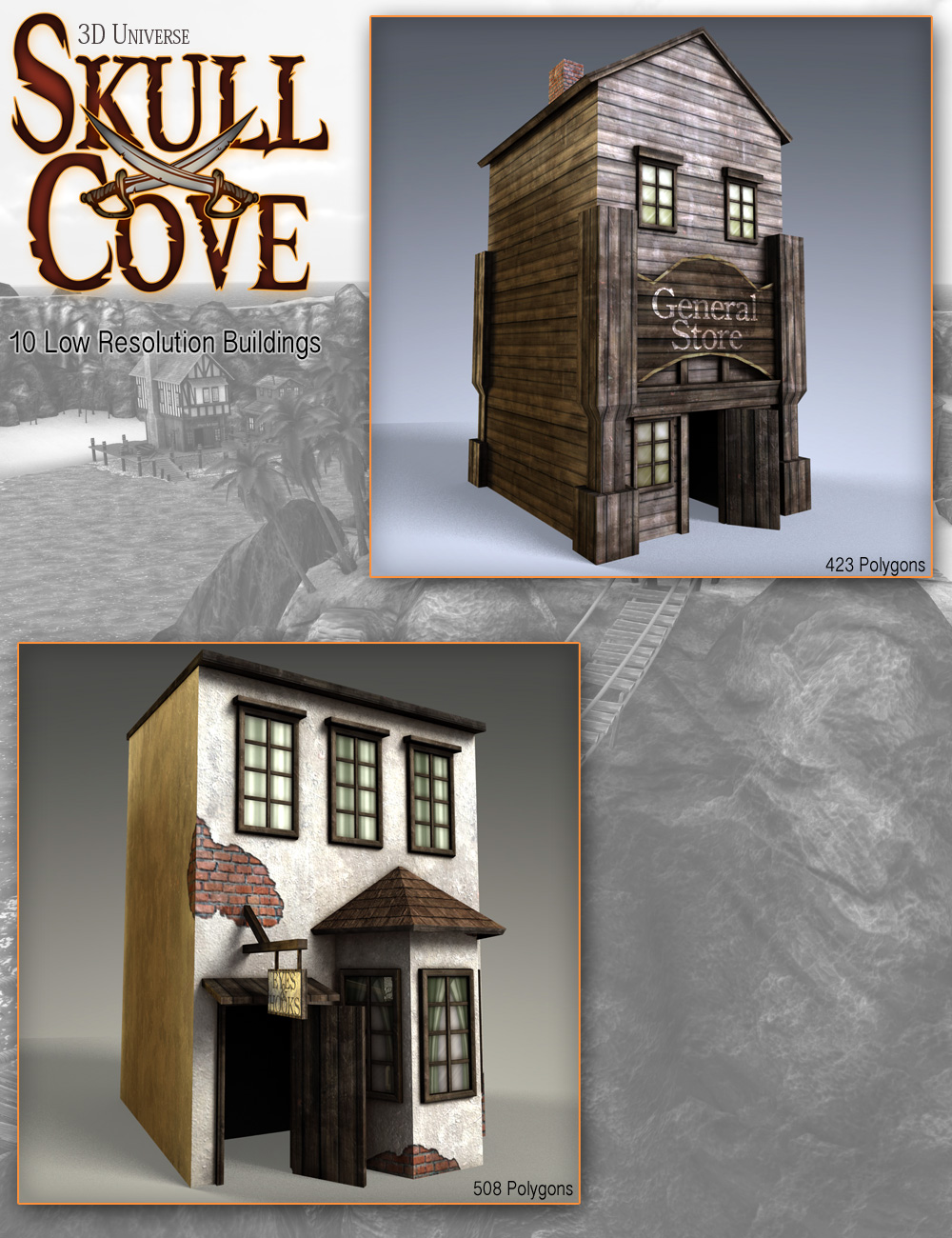Skull Cove Buildings | Daz 3D