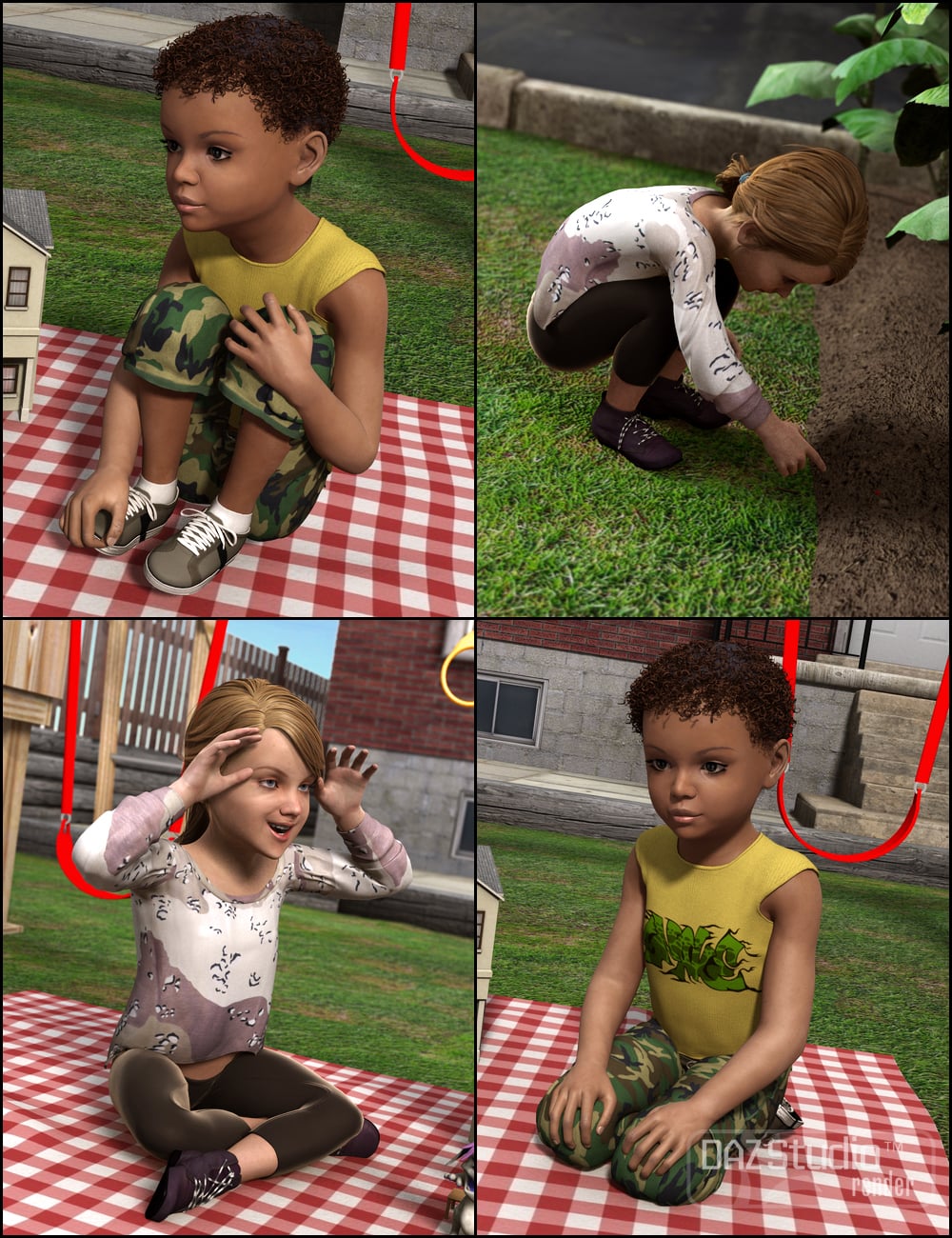 A Kid's World Poses for Genesis Child | Daz 3D