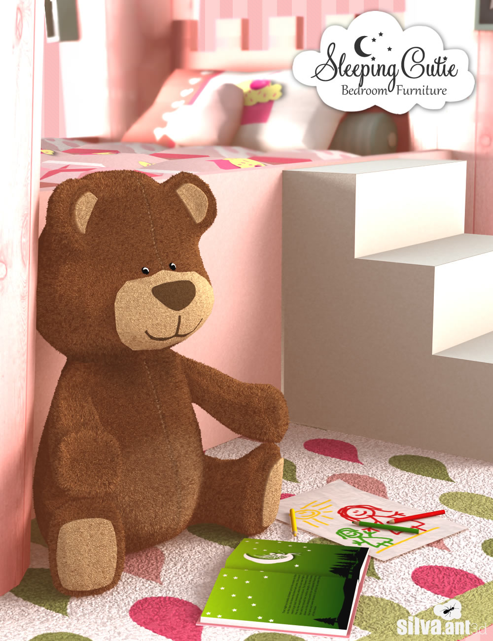 Sleeping Cutie Bedroom Furniture Daz 3d