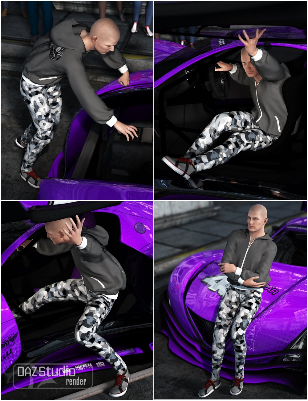 GTX-R Action Poses for Genesis | Daz 3D