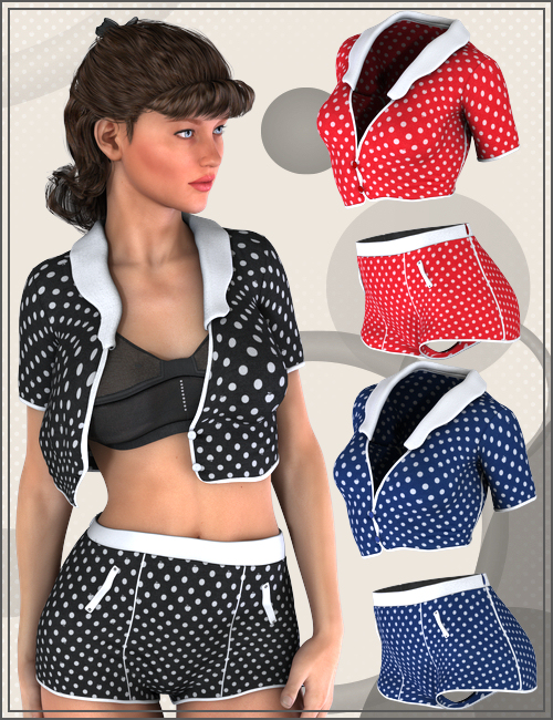 Foxy White Dots | Daz 3D