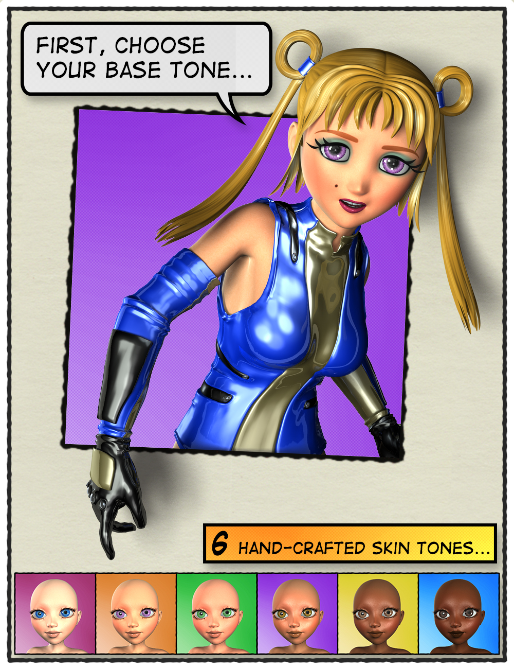 Toon Girls Skin Pack Daz 3d 9109