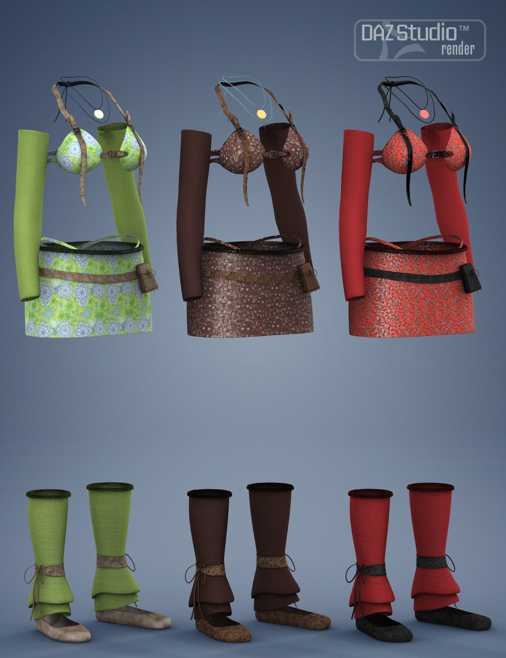 Maki Outfit Looks | Daz 3D