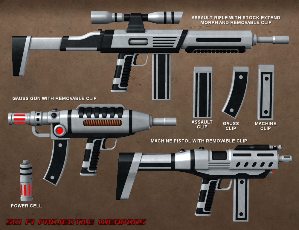 Sci Fi Weapons Bundle | Daz 3D