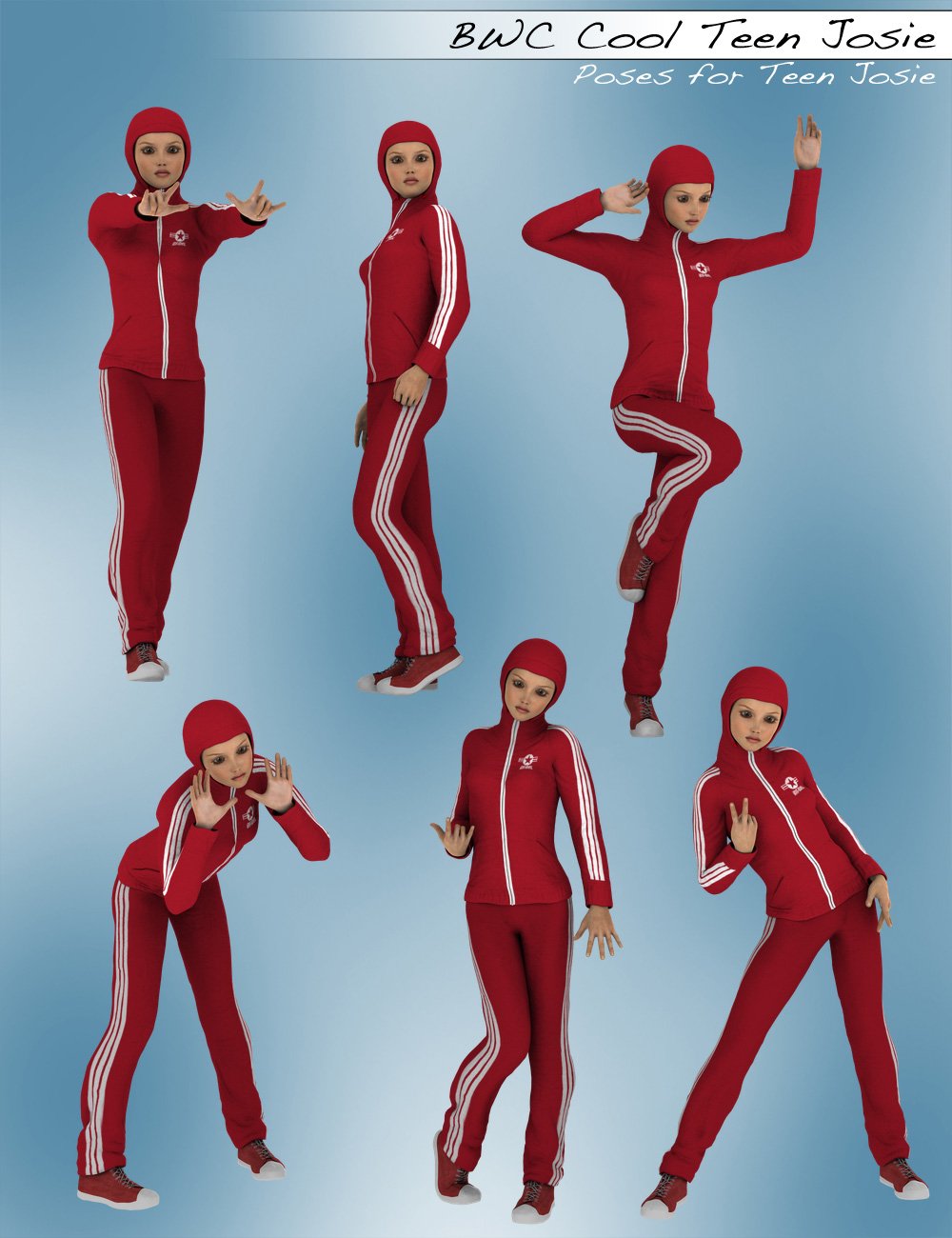 BWC Cool Teen Josie Poses | Daz 3D