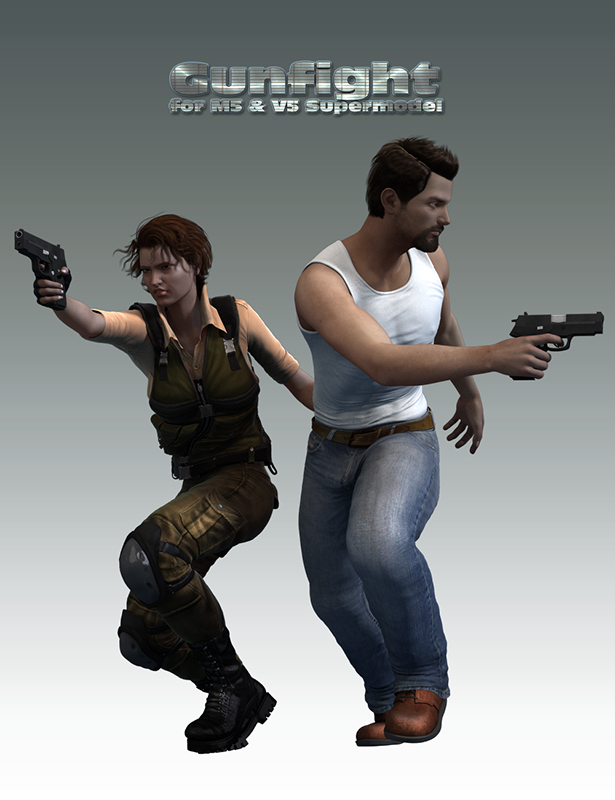 Gunfight Poses | Daz 3D