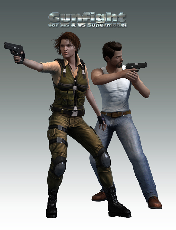Gunfight Poses | Daz 3D