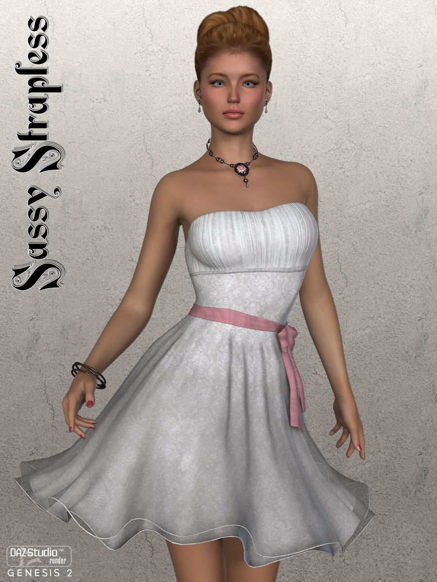 Sassy Strapless Dress | Daz 3D