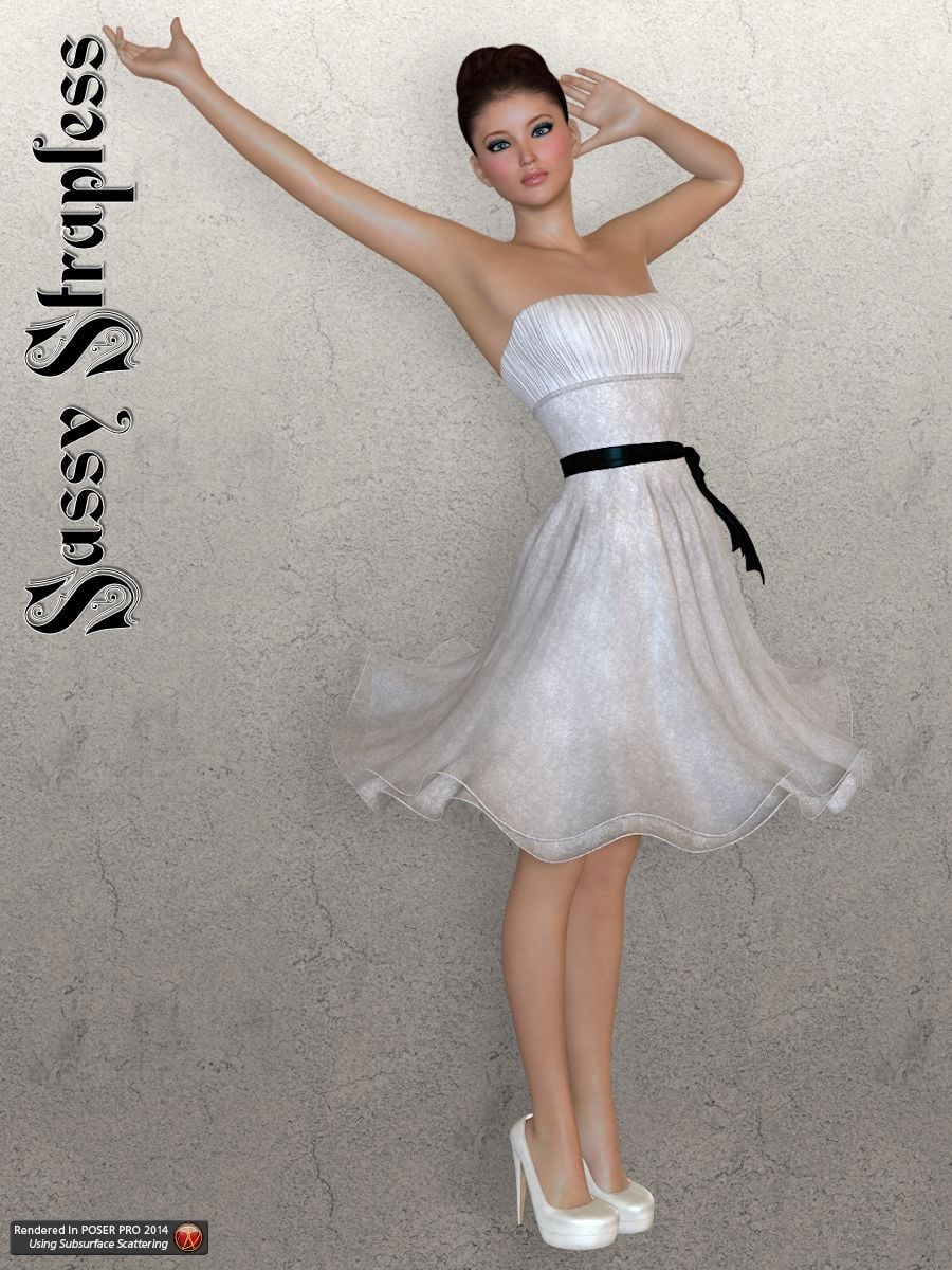 Sassy Strapless Dress | Daz 3D