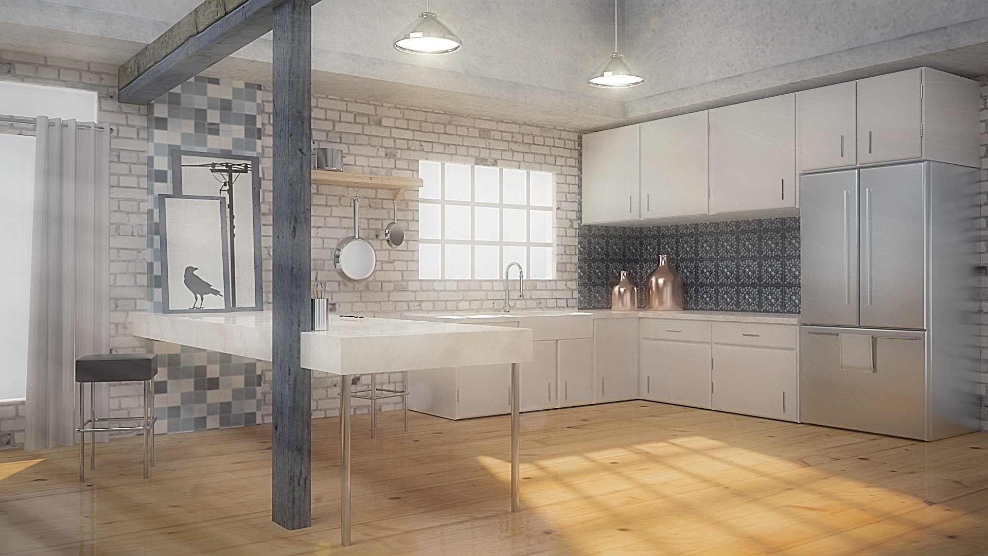 A Bright Loft | Daz 3D