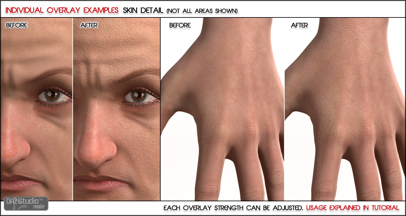 Skin Overlay for V5 and M5 Skin Sets | Daz 3D