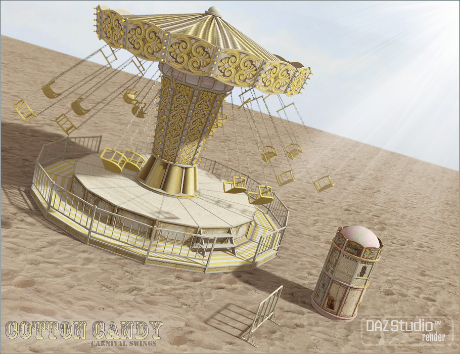 Cotton Candy for Carousel Swing Ride | Daz 3D