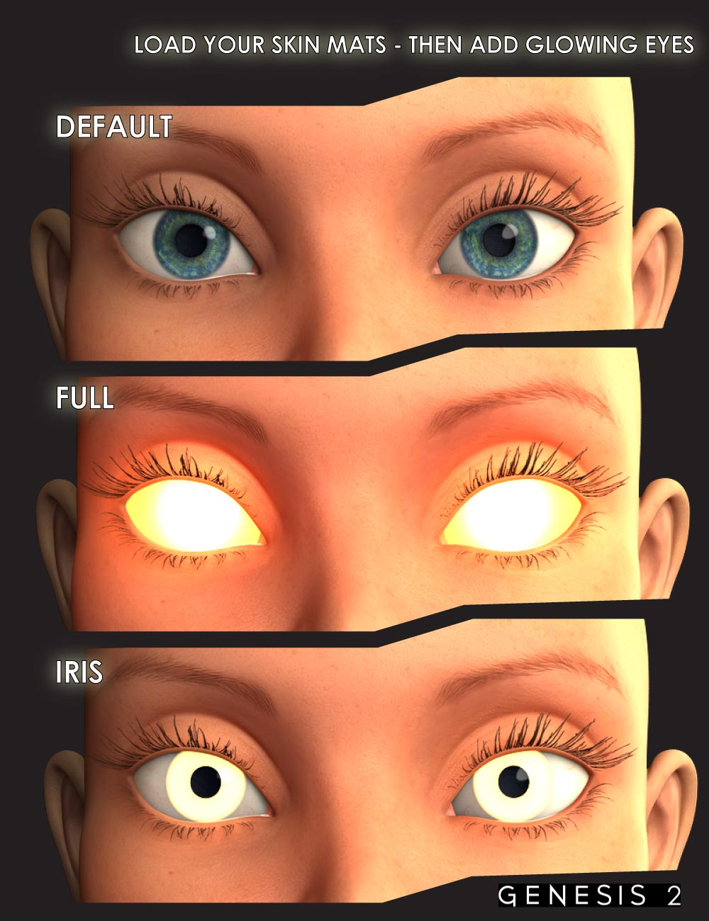 DA Glowing Eyes | Daz 3D