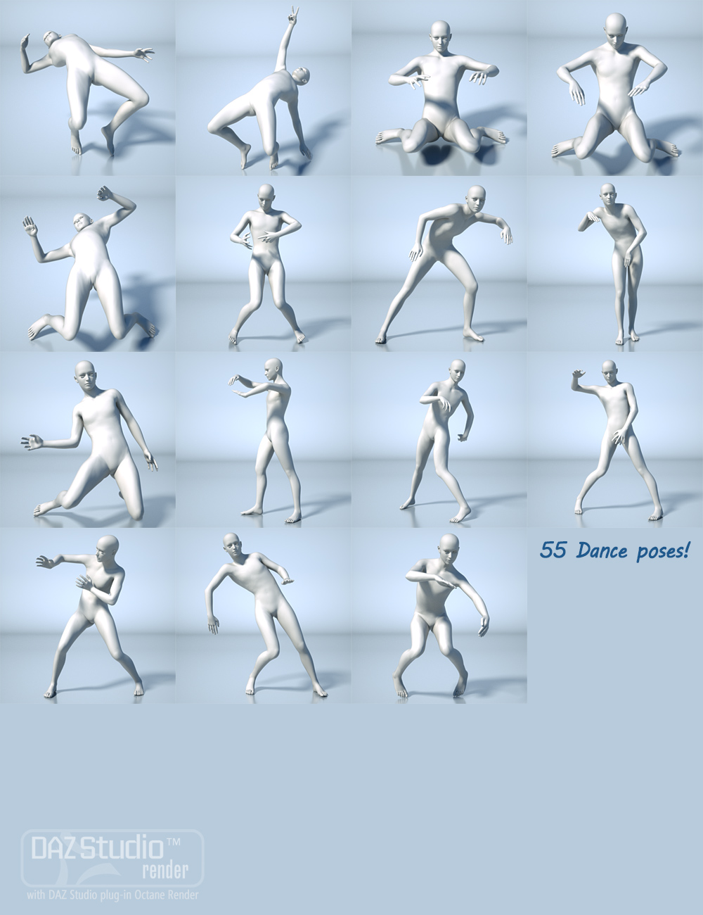 Dance Poses for Genesis and Genesis 2 | Daz 3D