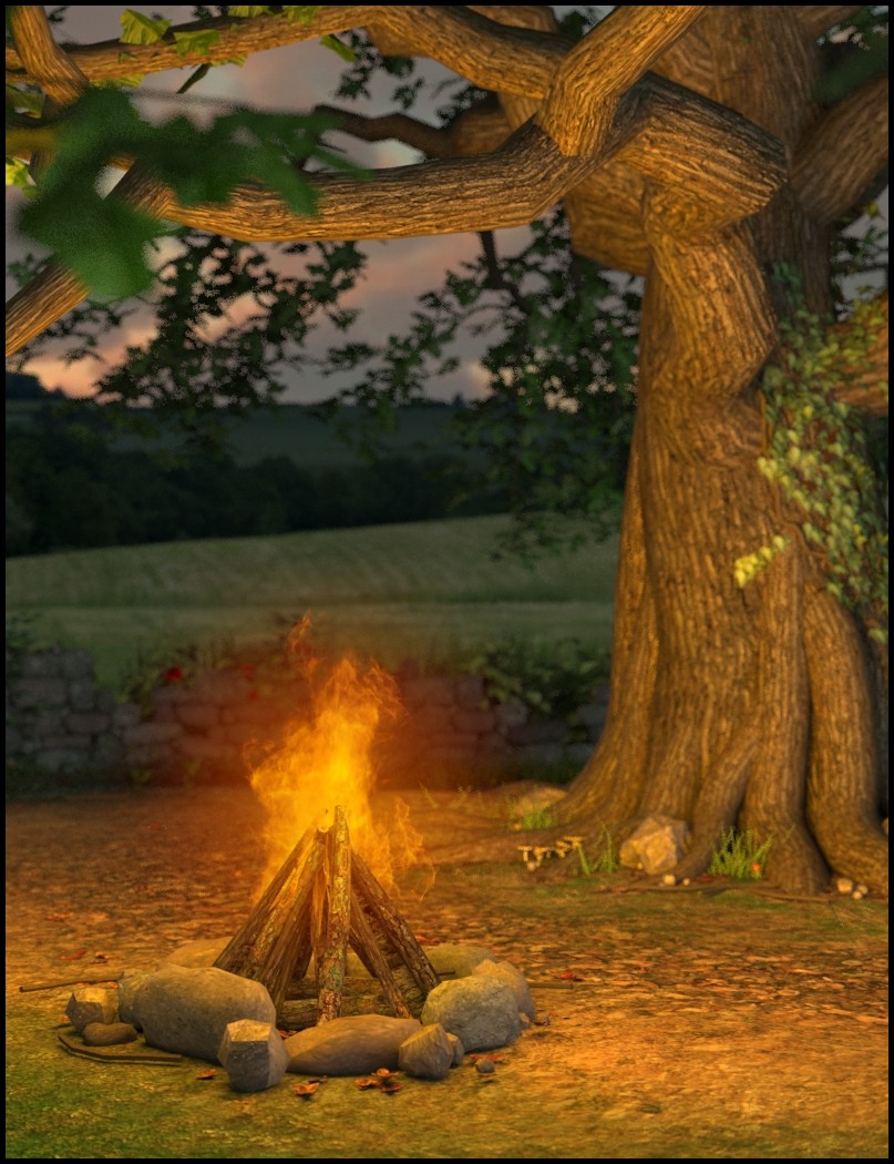 Merlin's Oak, Plants and Props Set | Daz 3D