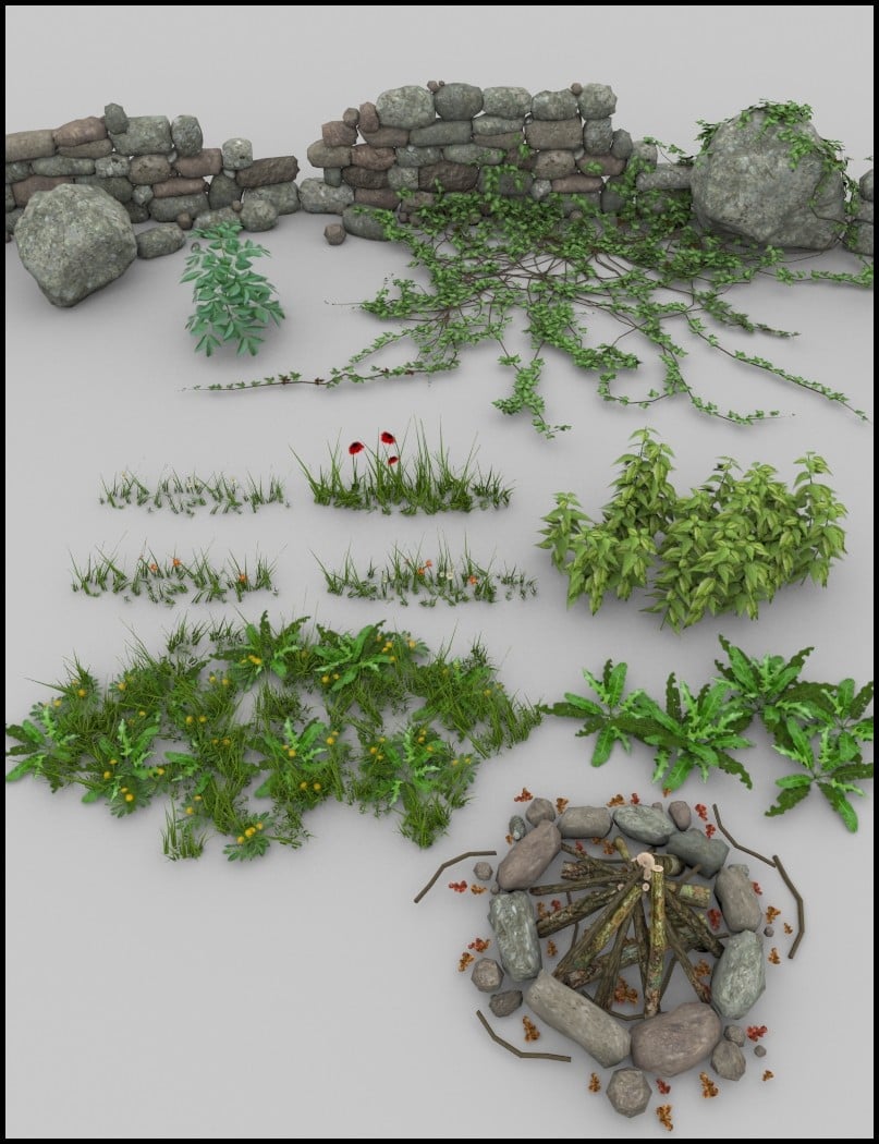 Merlin's Oak, Plants and Props Set | Daz 3D