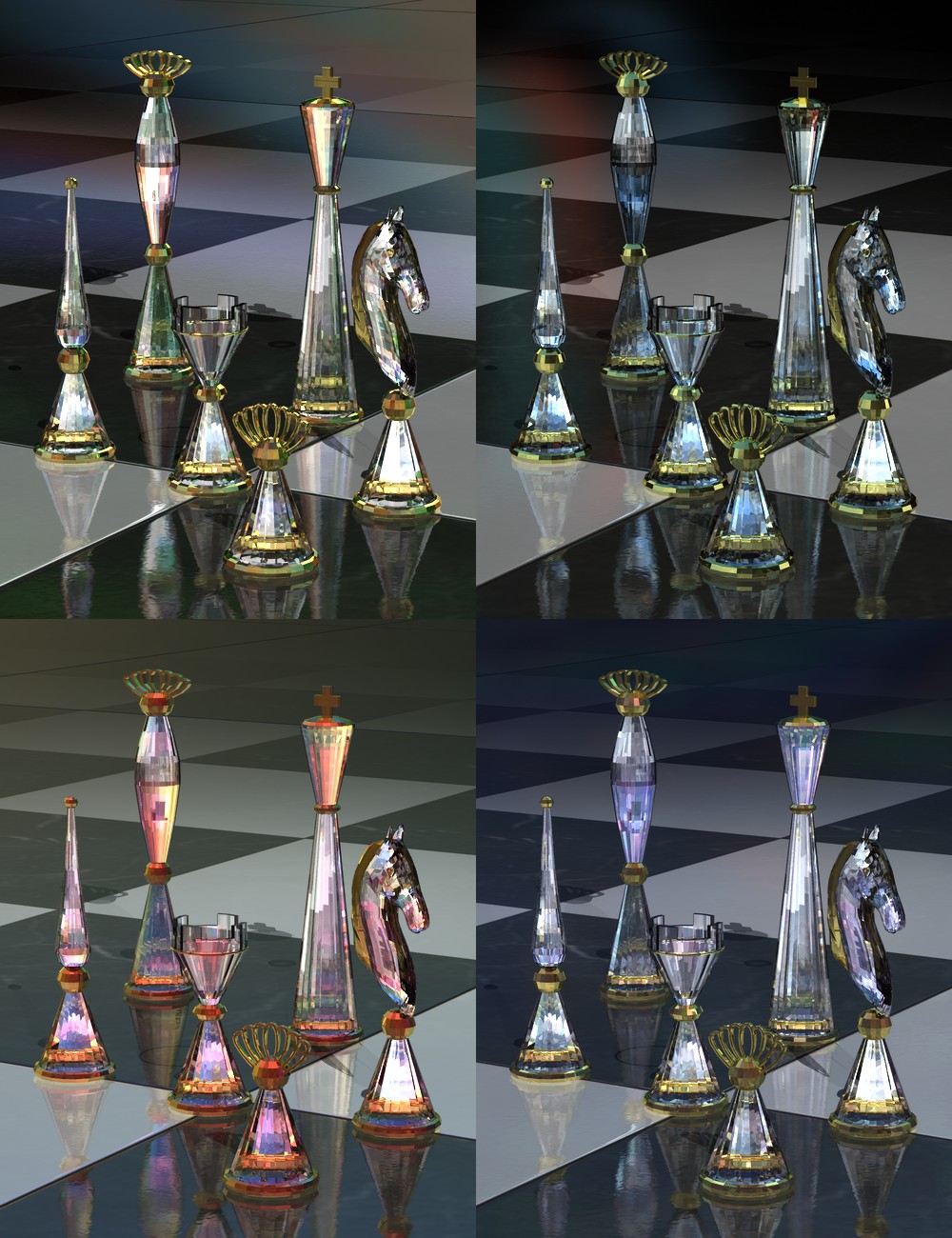 Glass Gambit: Chess Set and Shader Presets for DAZ Studio | Daz 3D