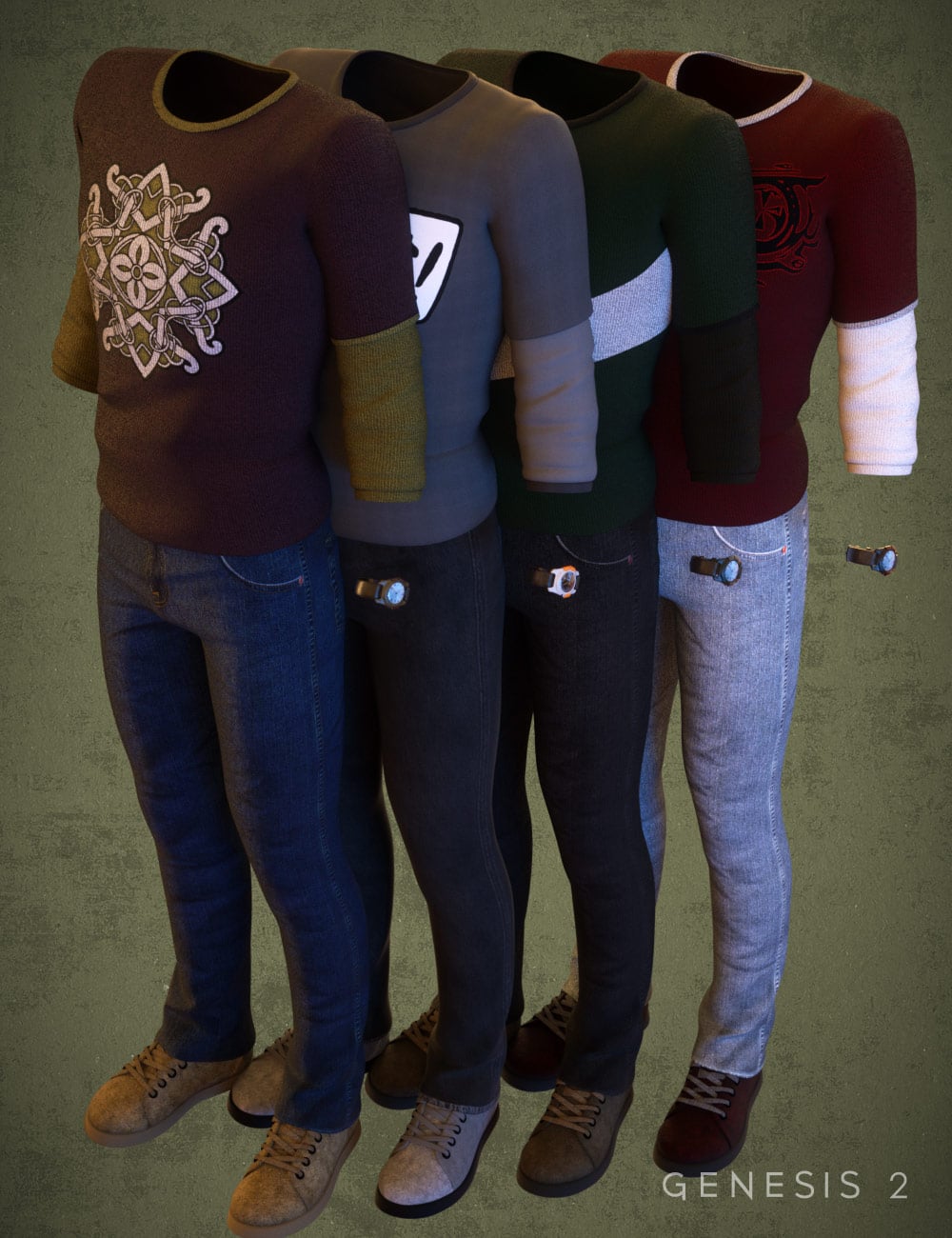 Day by Day for Genesis 2 Male(s) Textures | Daz 3D