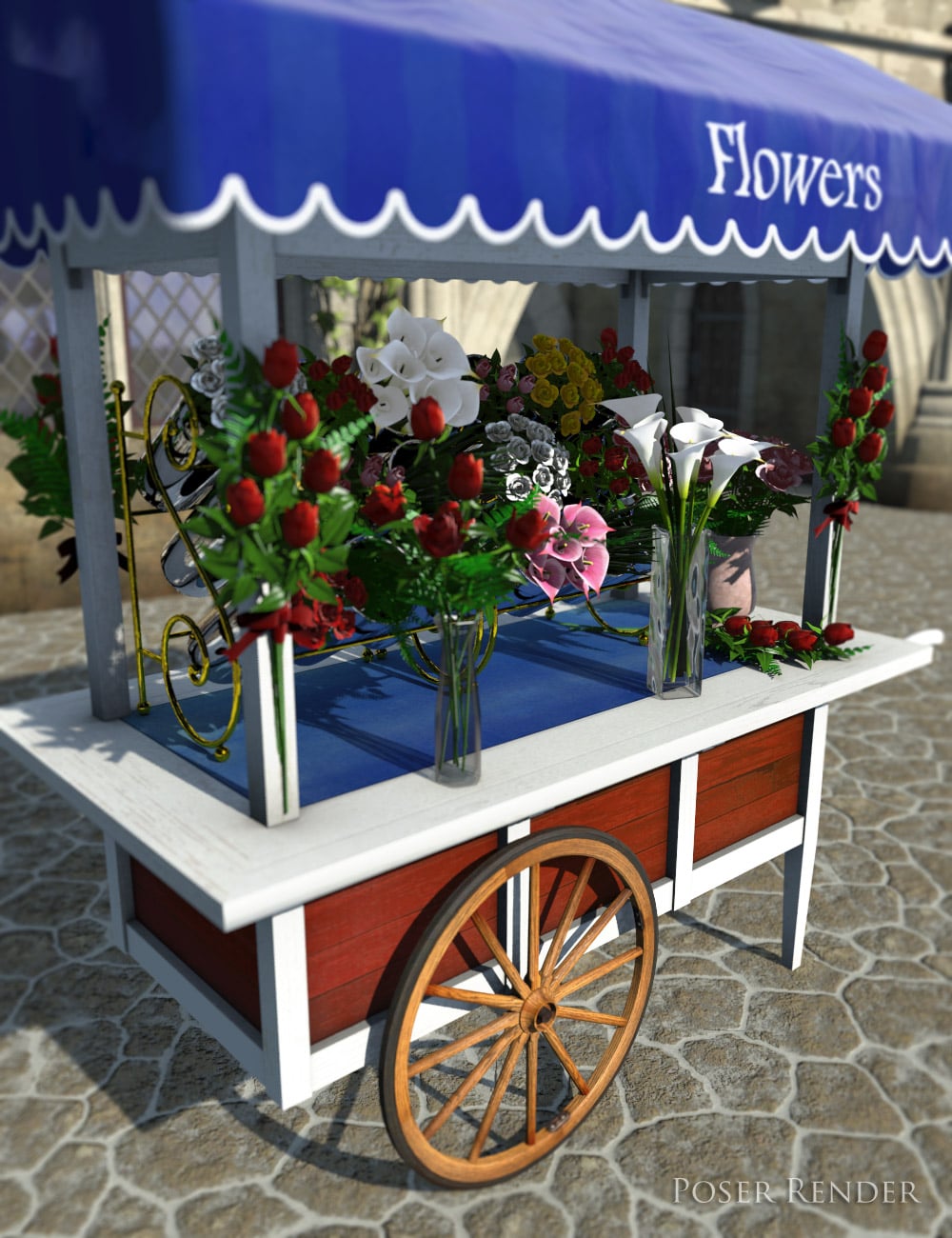 Flower Cart | Daz 3D