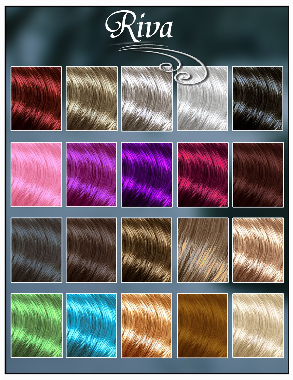 Riva Updo Hair Color | Daz 3D