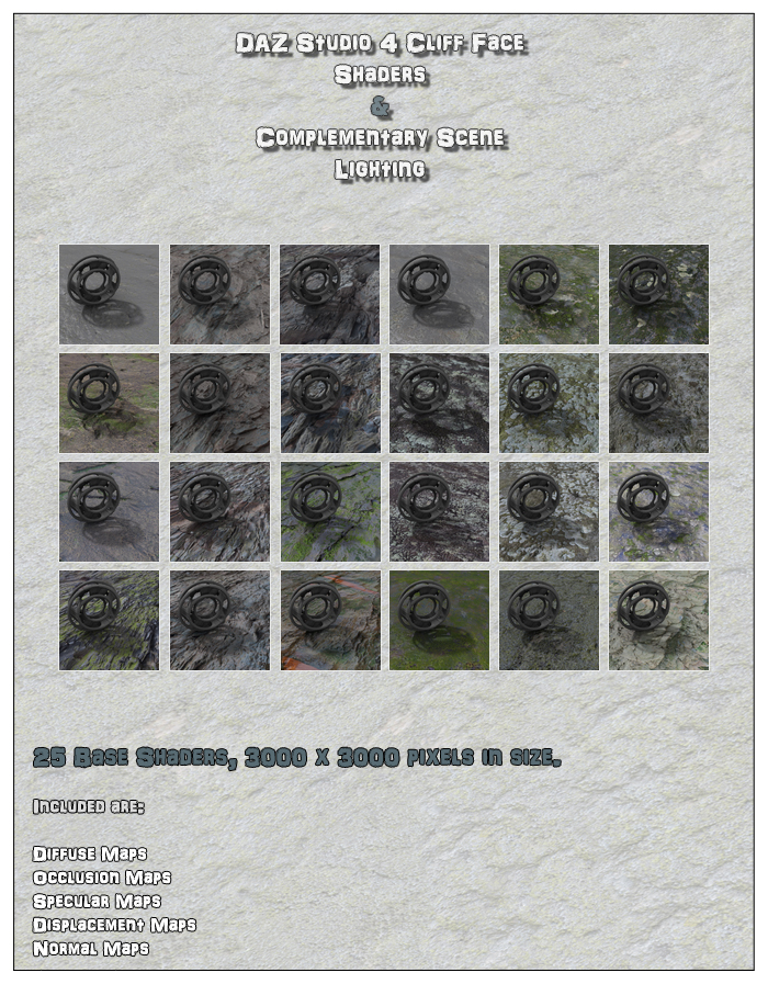 DAZ Studio 4 Cliff Face Shaders | Daz 3D