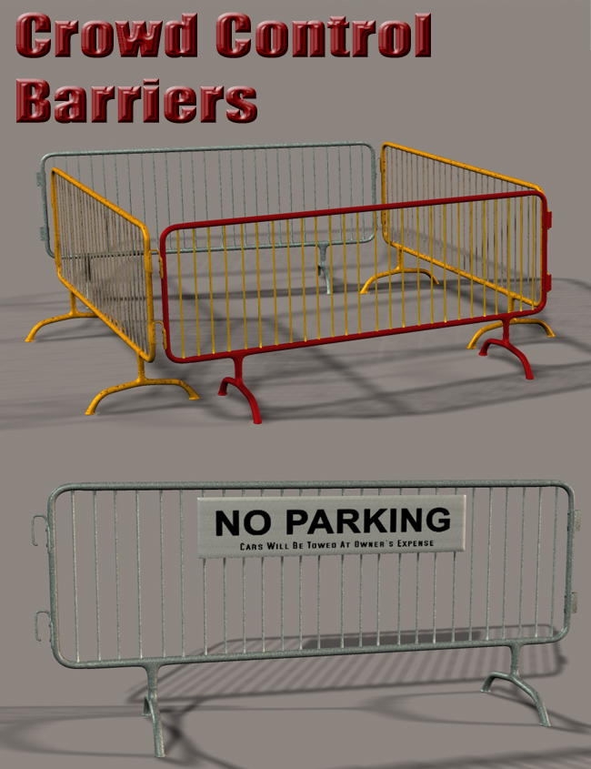 Crowd Control Barriers | Daz 3D