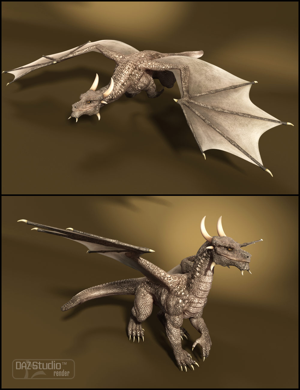 Cinematic Poses for DAZ Dragon 3 | Daz 3D