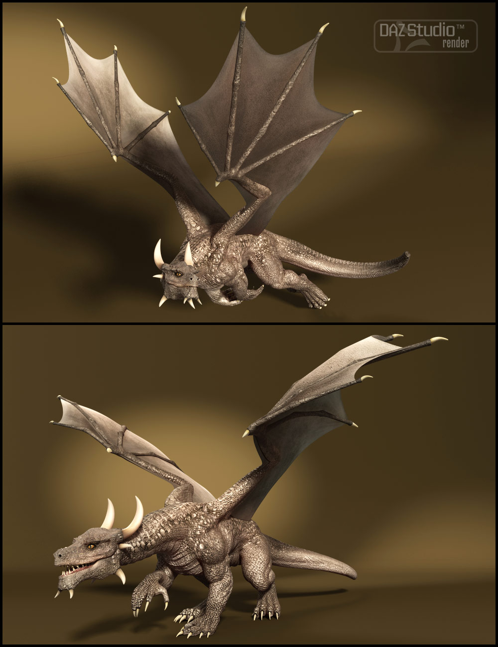 Cinematic Poses for DAZ Dragon 3 | Daz 3D