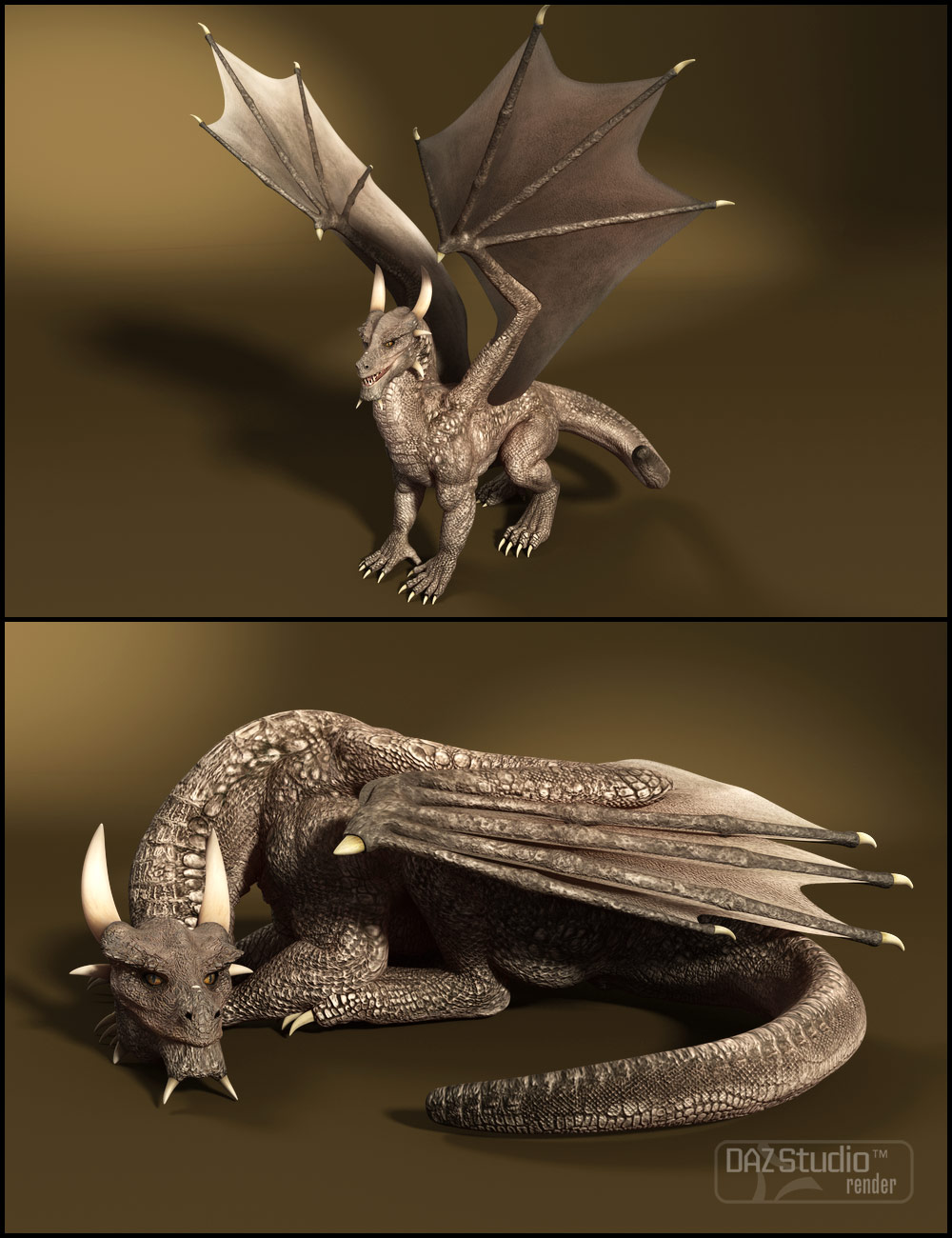 Cinematic Poses for DAZ Dragon 3 | Daz 3D