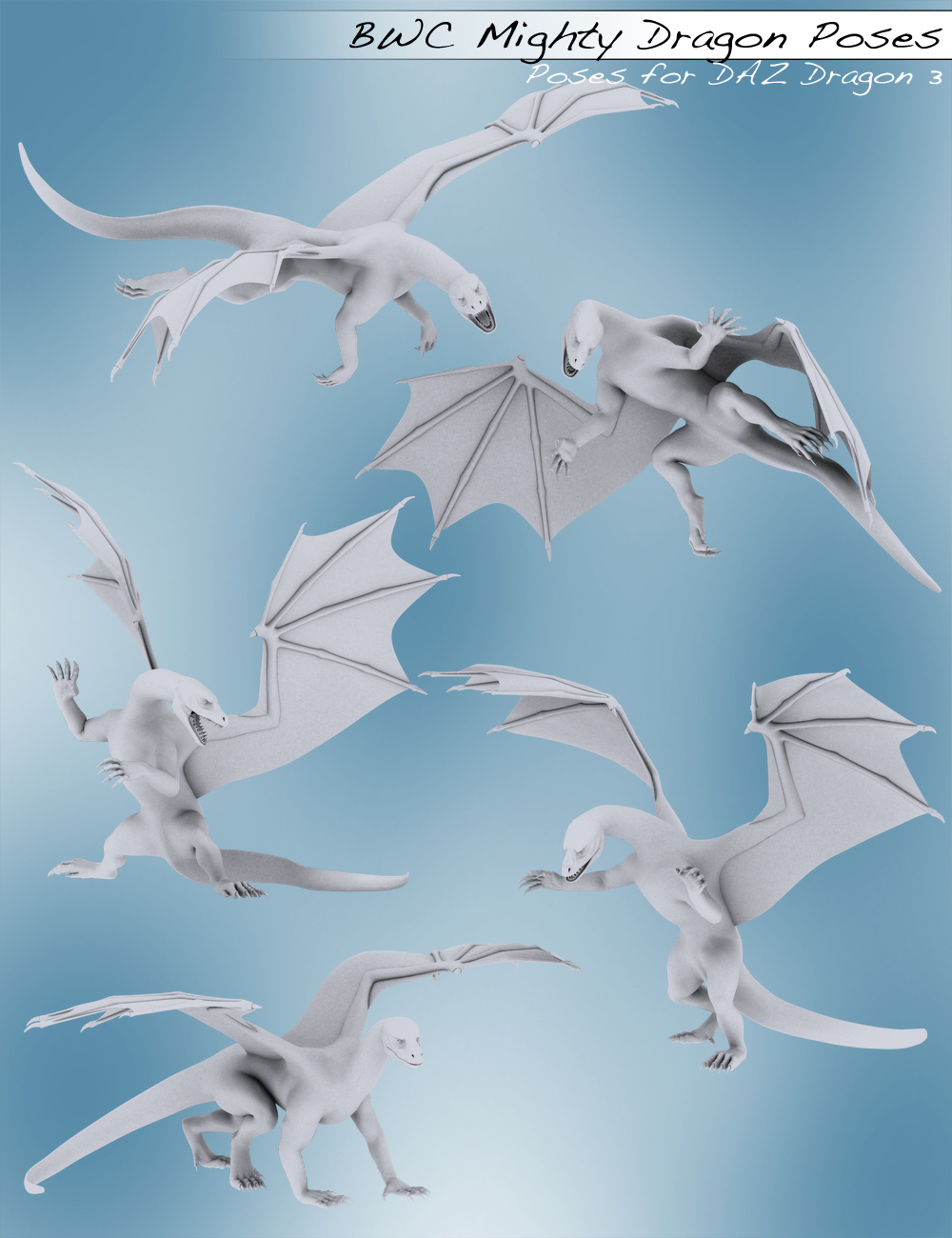 BWC Mighty Dragon Poses for DAZ Dragon 3 | Daz 3D