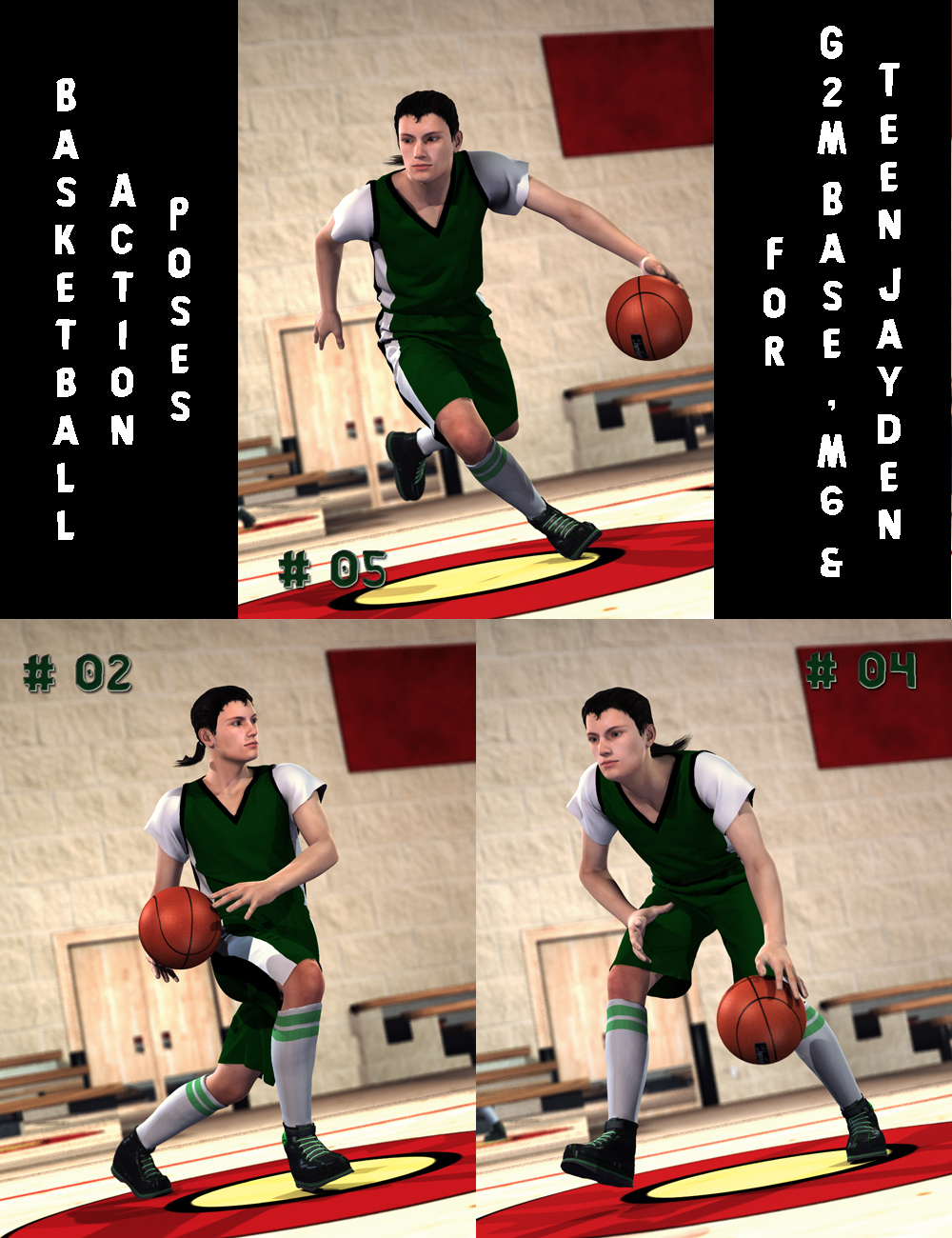 Athletics: Basketball for Genesis 2 Male(s) | Daz 3D