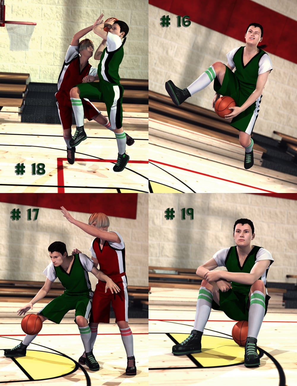 Athletics: Basketball for Genesis 2 Male(s) | Daz 3D