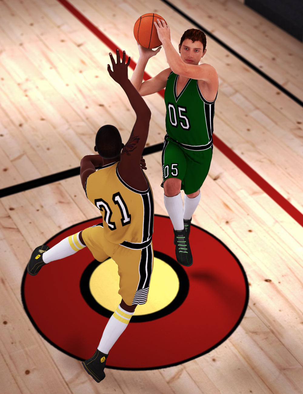 Athletics: Basketball for Genesis 2 Male(s) | Daz 3D