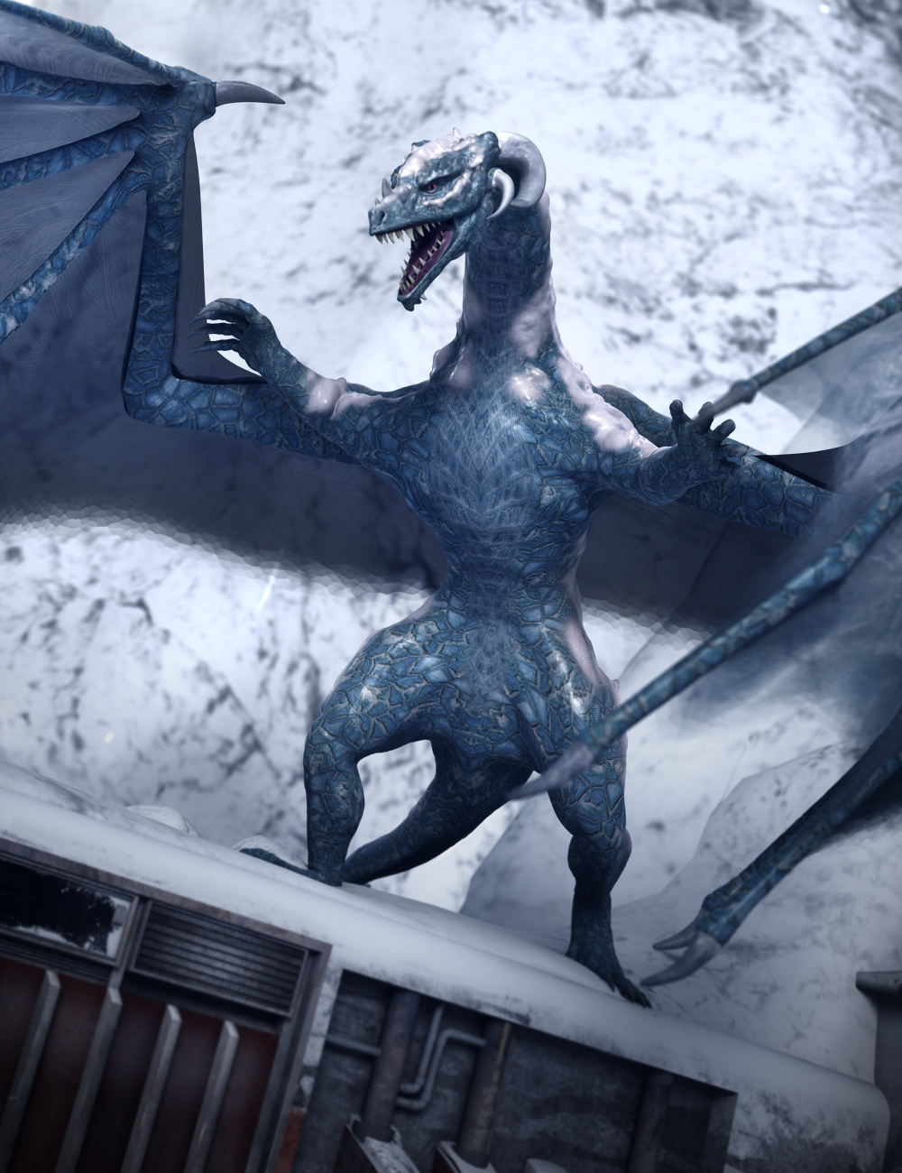 Svelldreki - The Snow Dragon HD | Daz 3D