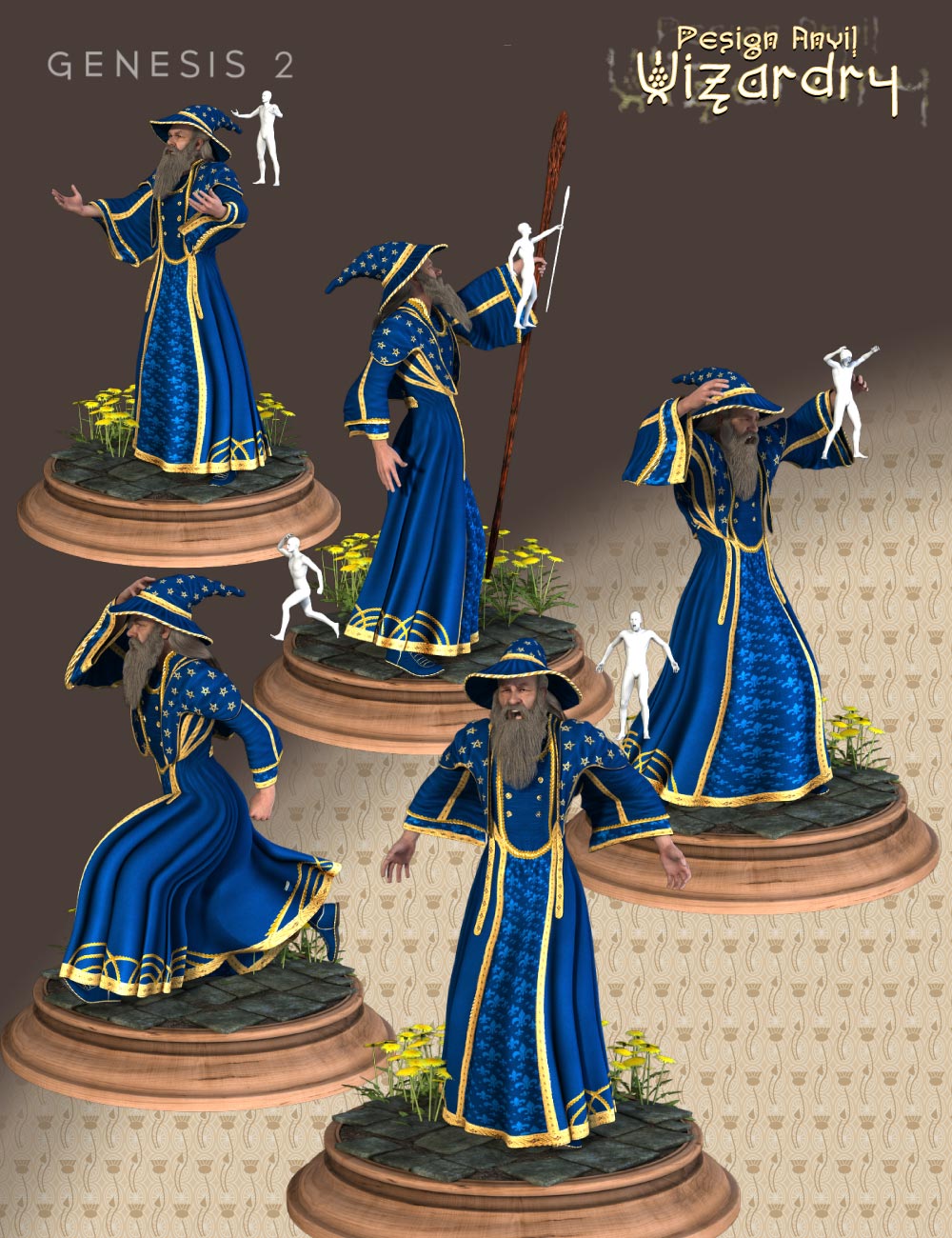 DA Wizardry Poses | Daz 3D