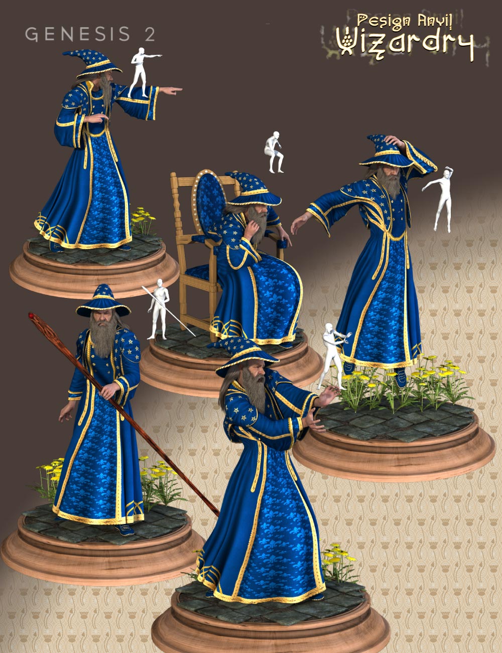 DA Wizardry Poses | Daz 3D