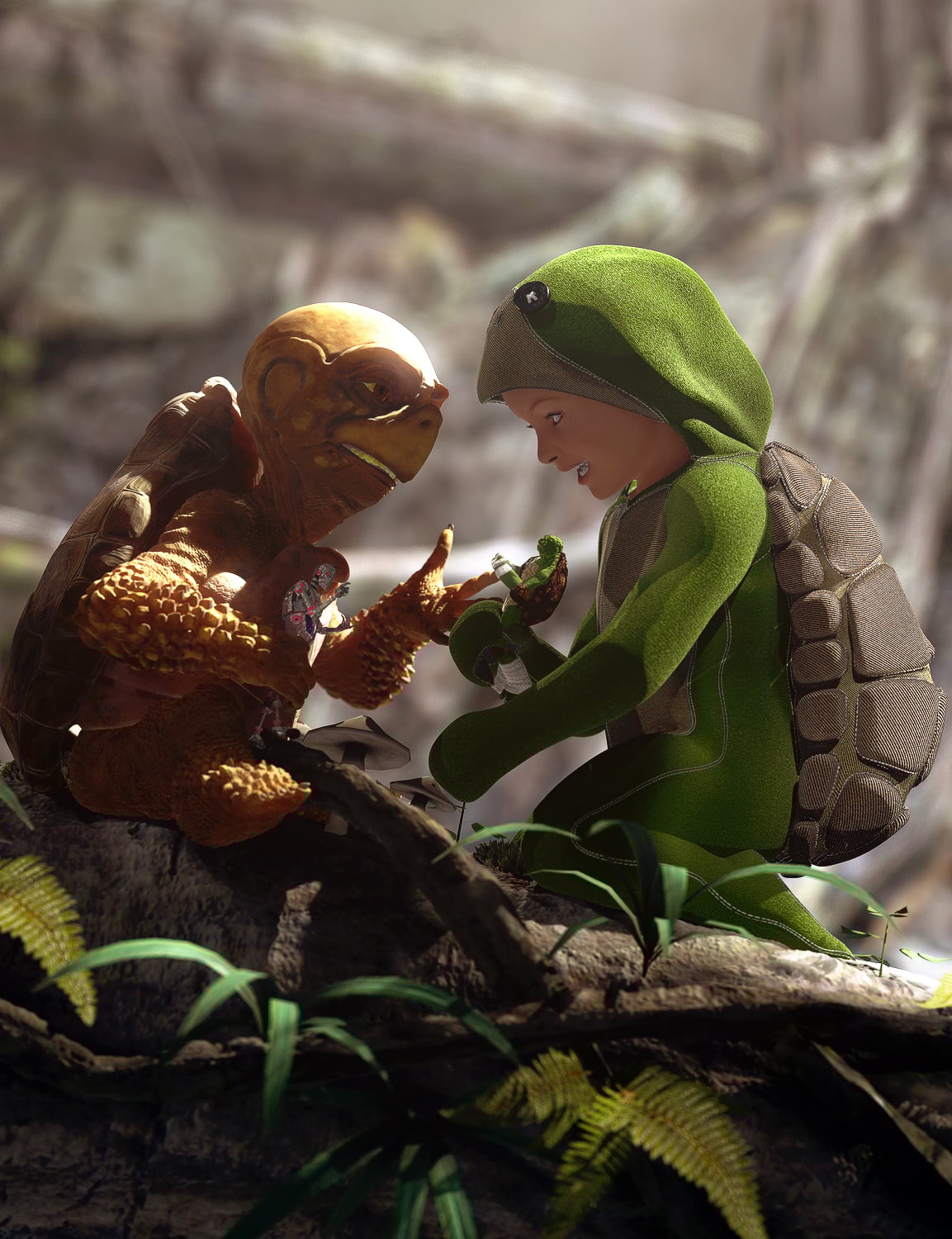 Mr. Turtle and the Conspicuous Interloper | Daz 3D