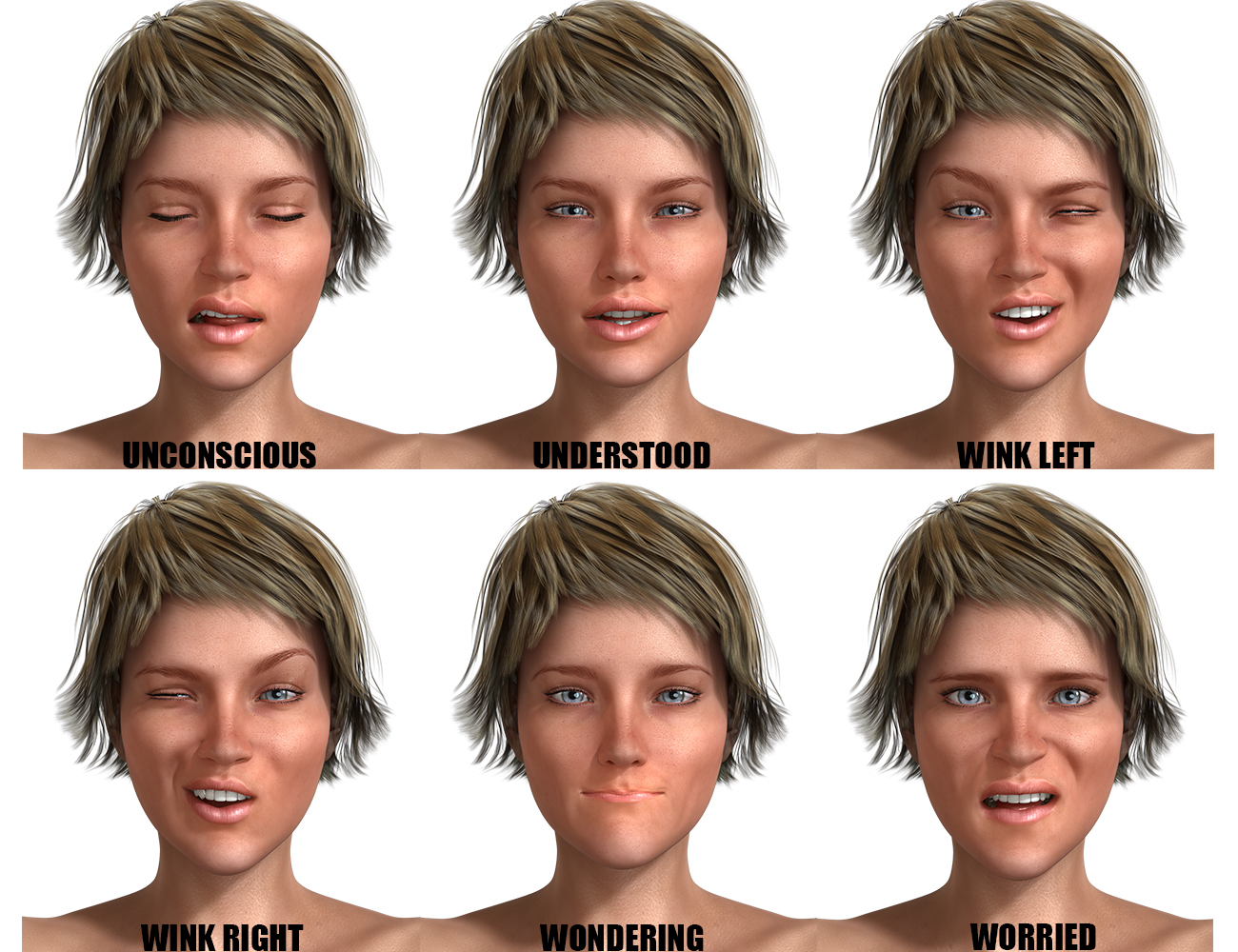 Genesis 2 Bundle Expressions & Face aniBlocks | Daz 3D