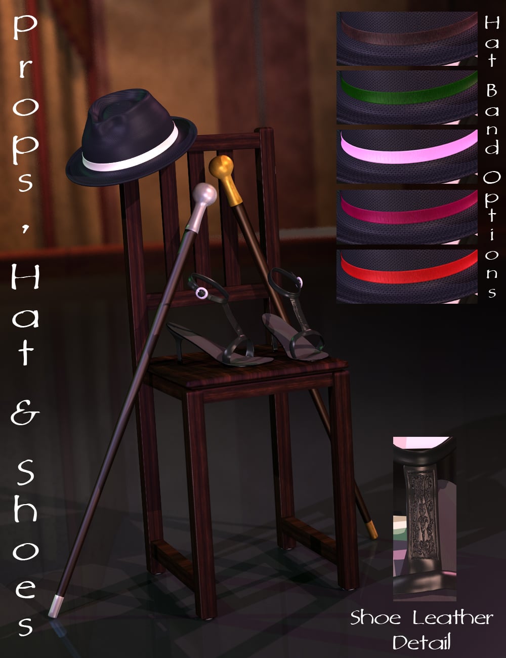 Cabaret Poses and Props for Genesis 2 Female(s) | Daz 3D
