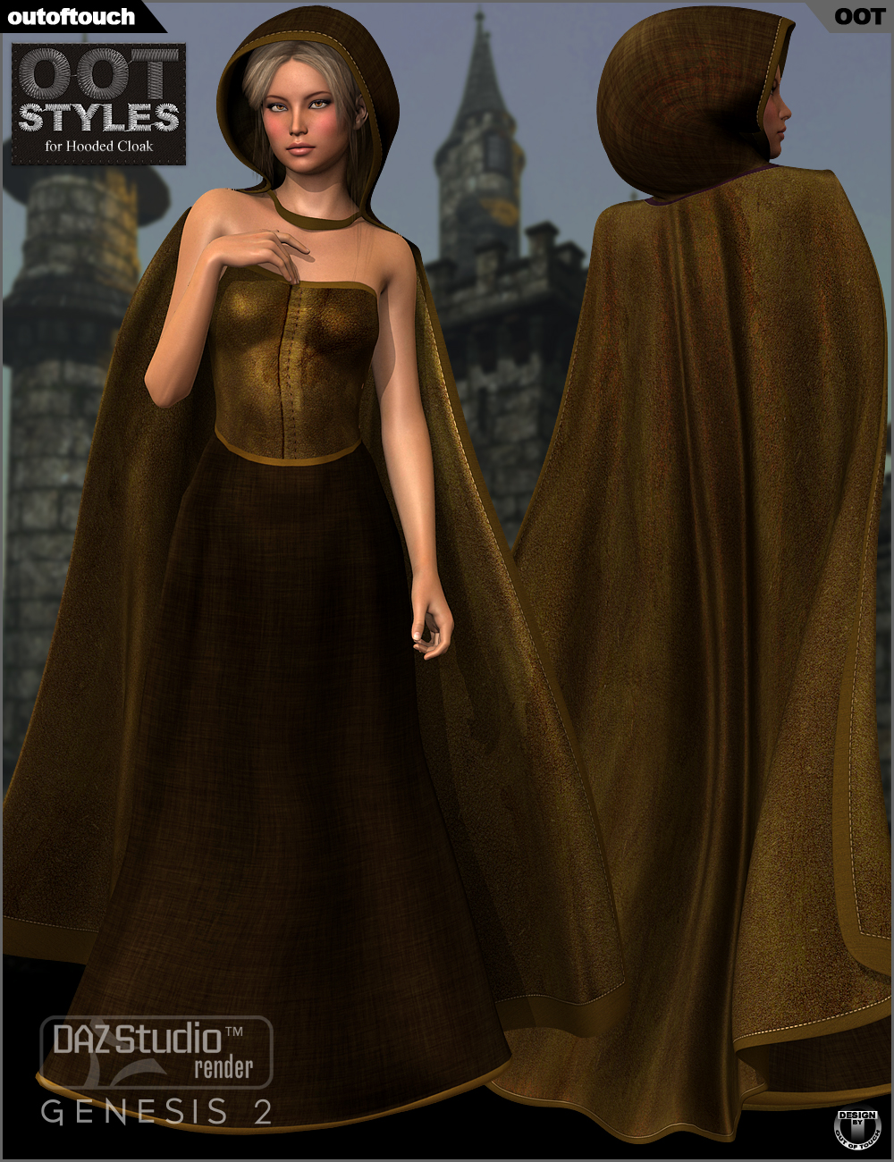 OOT Styles for Hooded Cloak | Daz 3D