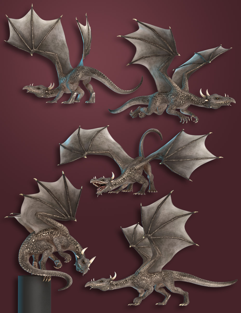 Capsces Poses DAZ Dragon 3 | Daz 3D