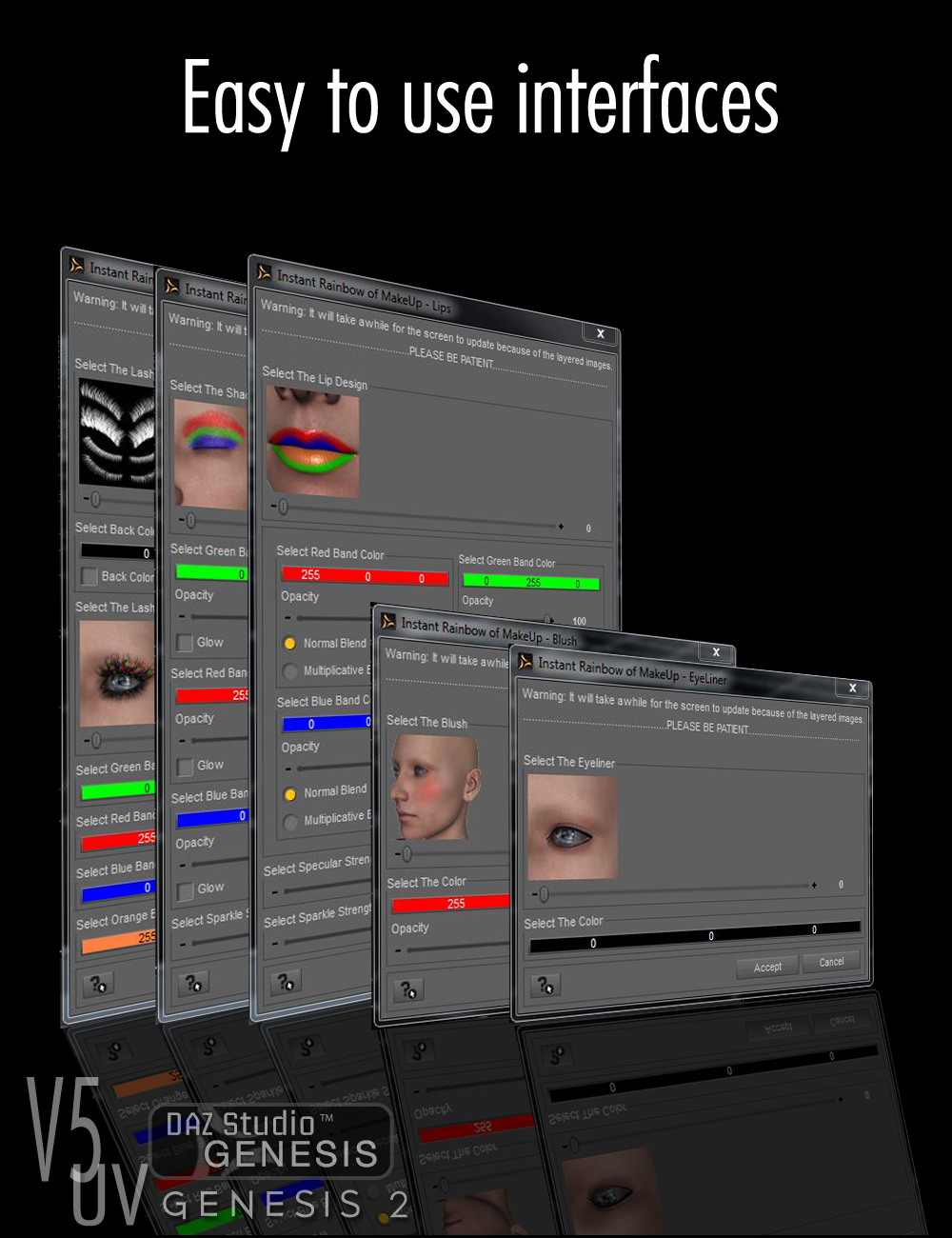 Instant Makeup for V5 UV Skin Sets | Daz 3D